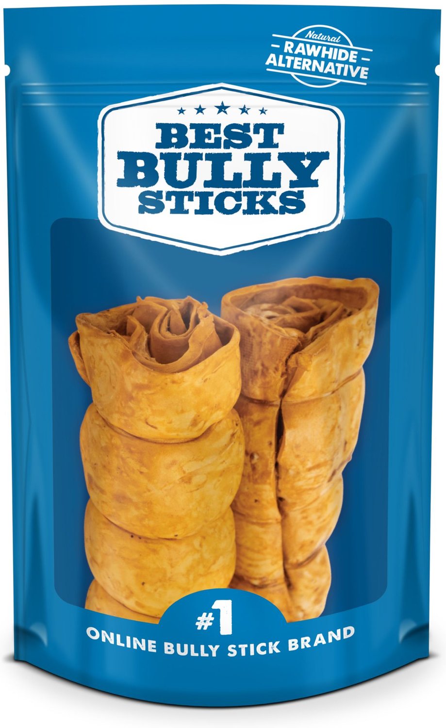 BEST BULLY STICKS Peanut Butter Beef Cheek Dog Treats, Medium, 2 count ...