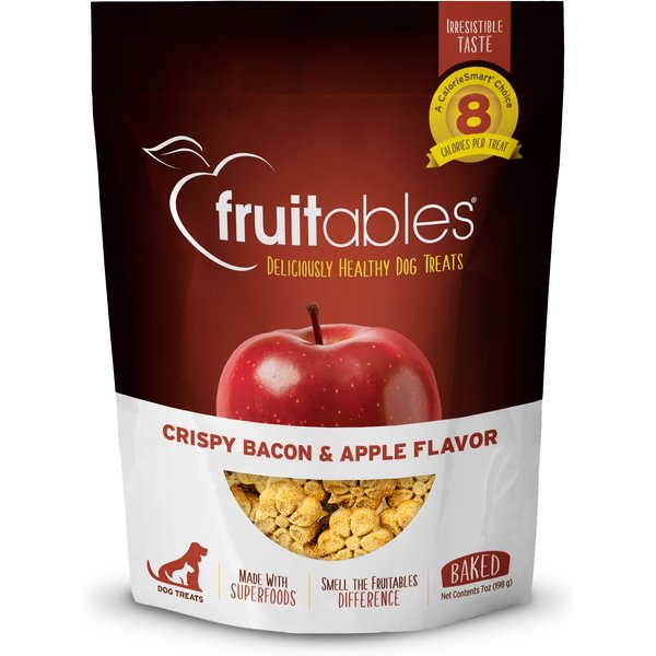FRUITABLES Crispy Bacon & Apple Flavor Dog Treats, 7-oz bag - Chewy.com