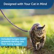 PETSAFE Come with Me Kitty Nylon Cat Harness & Bungee Leash, Lilac/Deep ...