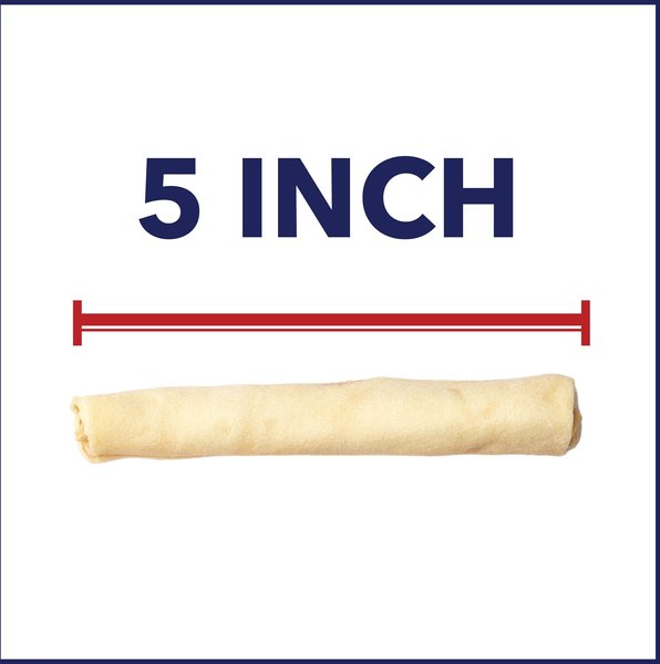PET FACTORY Beefhide 5-inch Chip Rolls Natural Flavored Dog Hard Chews ...