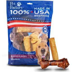PET FACTORY Beefhide 6 to 7-inch Beef & Chicken Flavored Dog Hard Chew ...