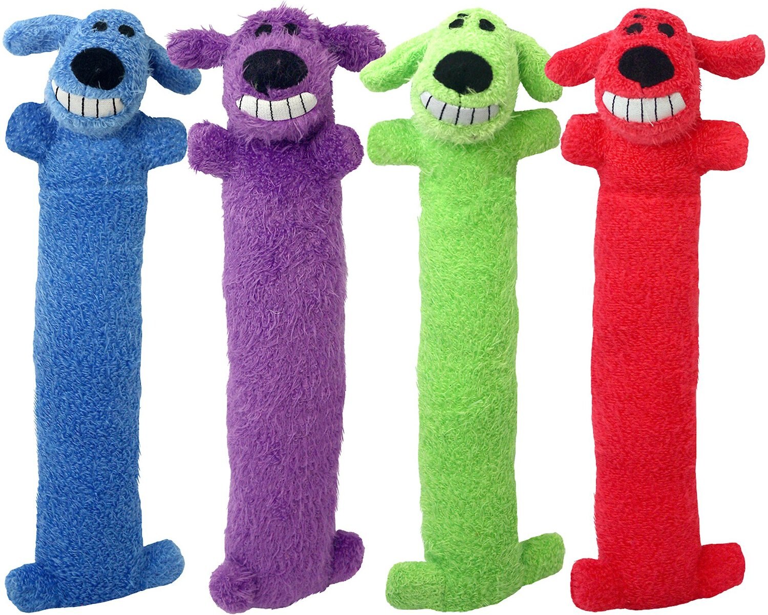 MULTIPET Loofa Dog The Original Squeaky Plush Dog Toy, Color Varies ...
