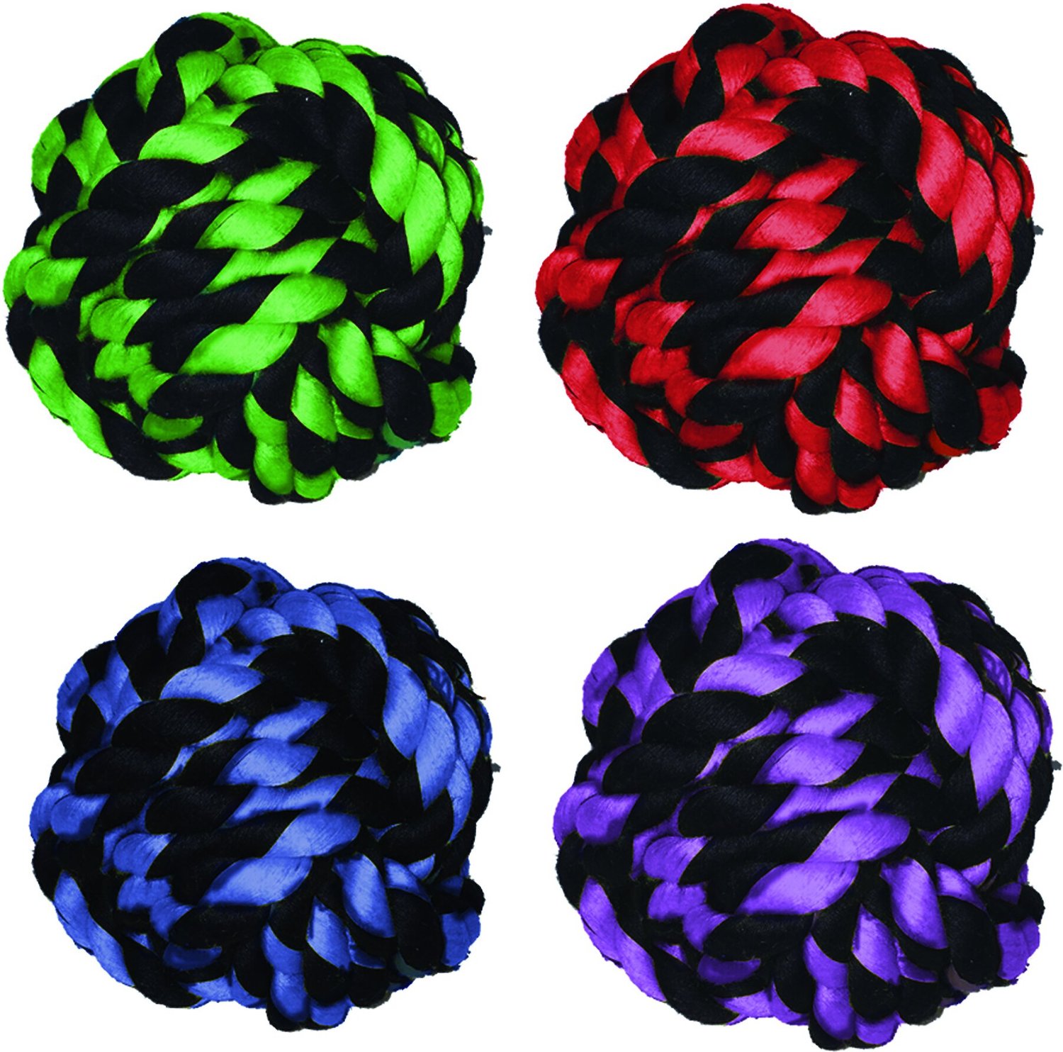 MULTIPET Nuts for Knots Ball Dog Toy, Color Varies, Medium - Chewy.com