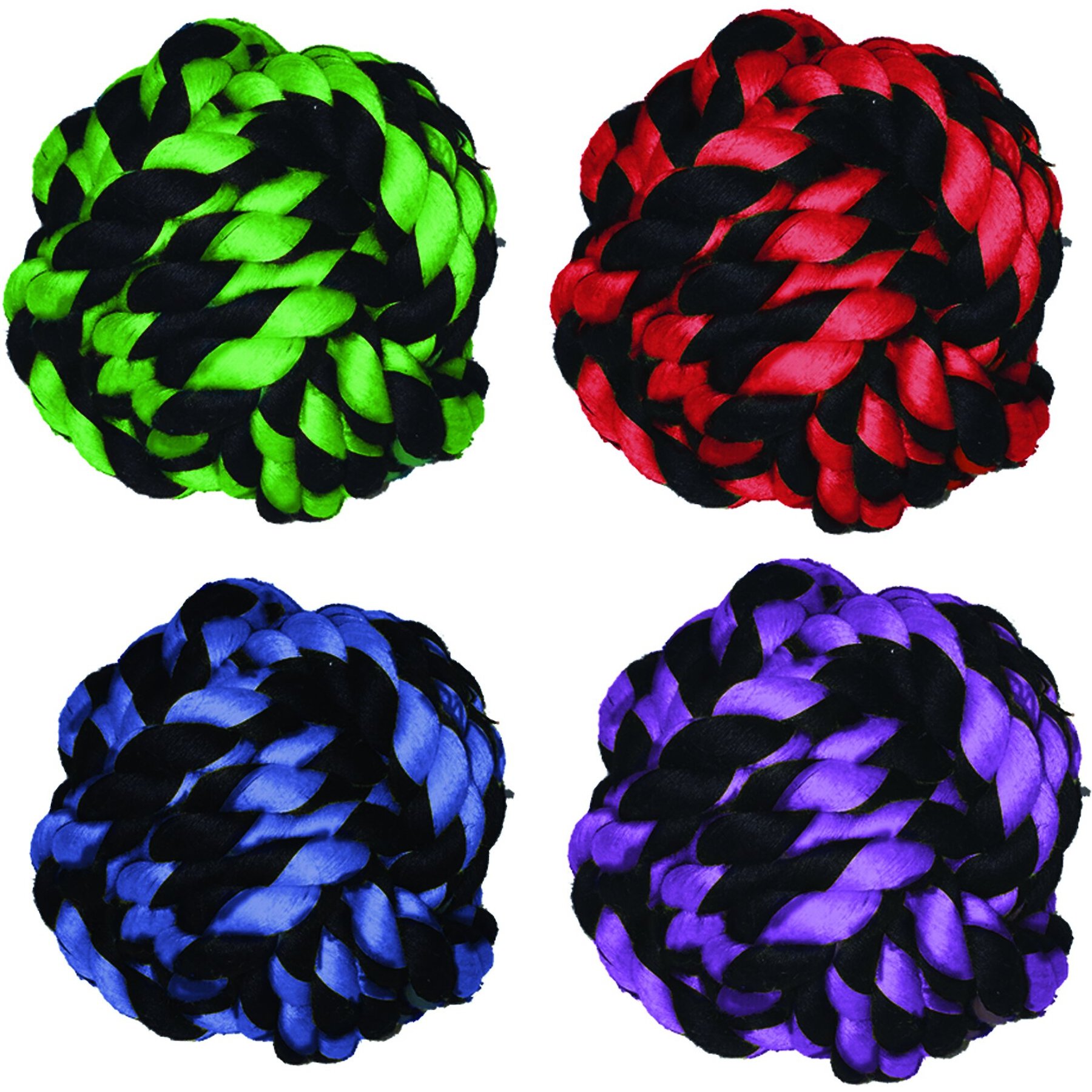 MULTIPET Nuts for Knots Ball Dog Toy, Color Varies, Medium - Chewy.com