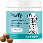 PAWFY Eye Support Peanut Butter Flavor Supplement for Dogs, 30 count ...