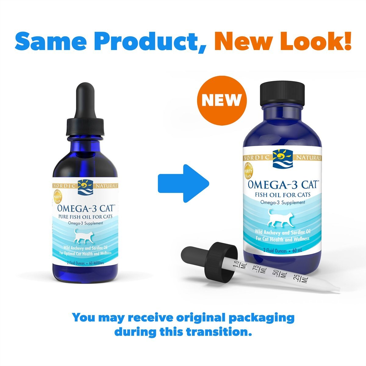 NORDIC NATURALS Omega-3 Cat Supplement, 2-fl oz bottle - Chewy.com