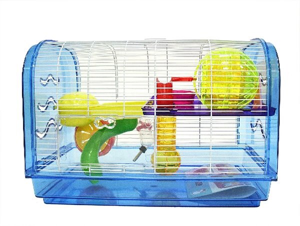 YML Dome Hamster Habitat Cage & Accessories, Blue - Chewy.com