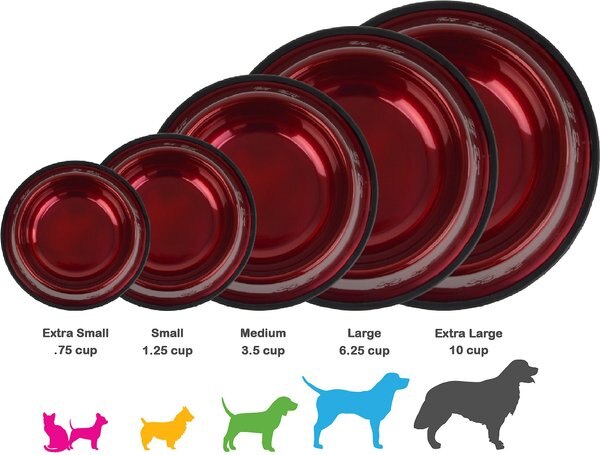 Discontinued - PLATINUM PETS Non-Skid Stainless Steel Embossed Dog ...