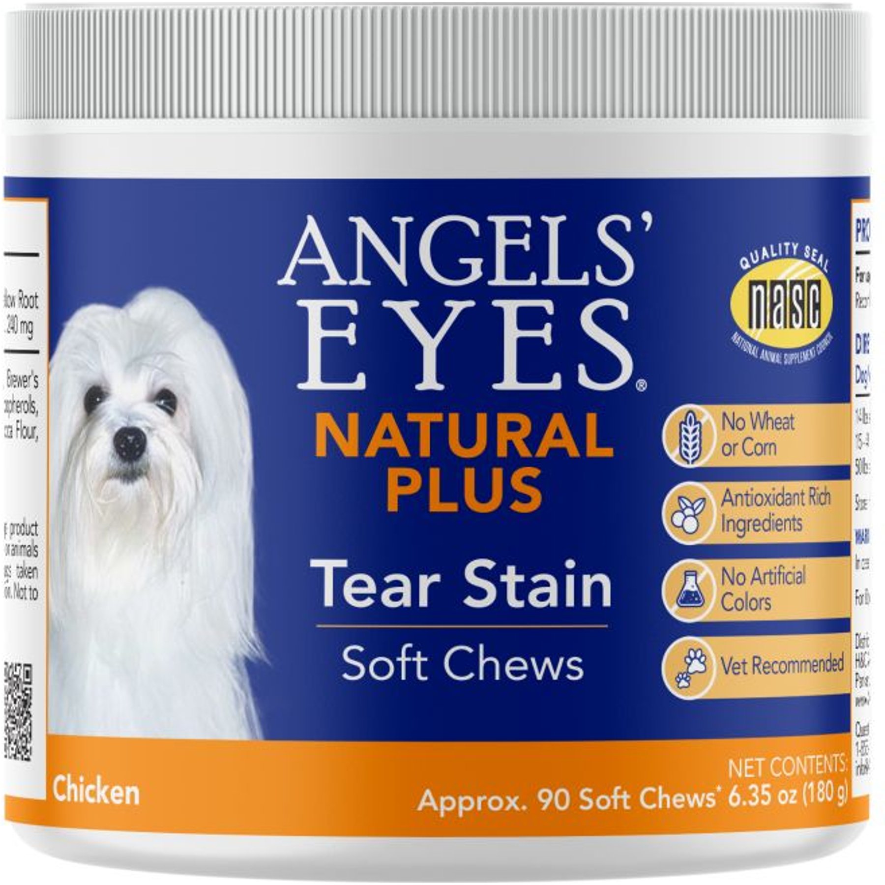 ANGELS' EYES Natural Plus Chicken Flavored Soft Chews Tear Stain ...