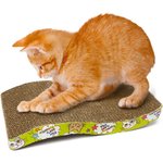 SMARTYKAT Scratch Scroll Cat Scratcher with Feather Toy, Color Varies ...