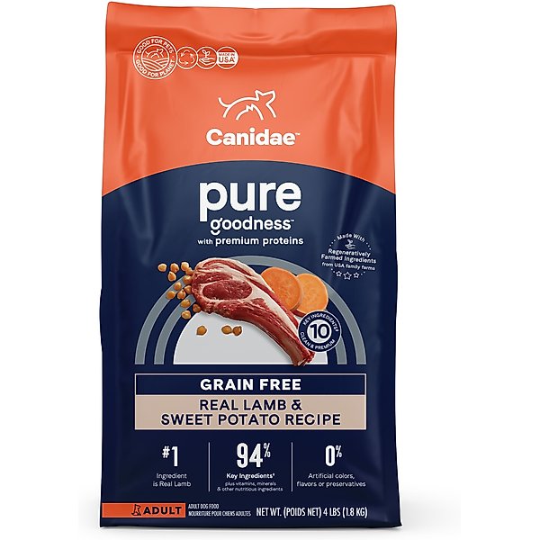 CANIDAE Grain-Free PURE Limited Ingredient Lamb, Goat & Venison Meals ...
