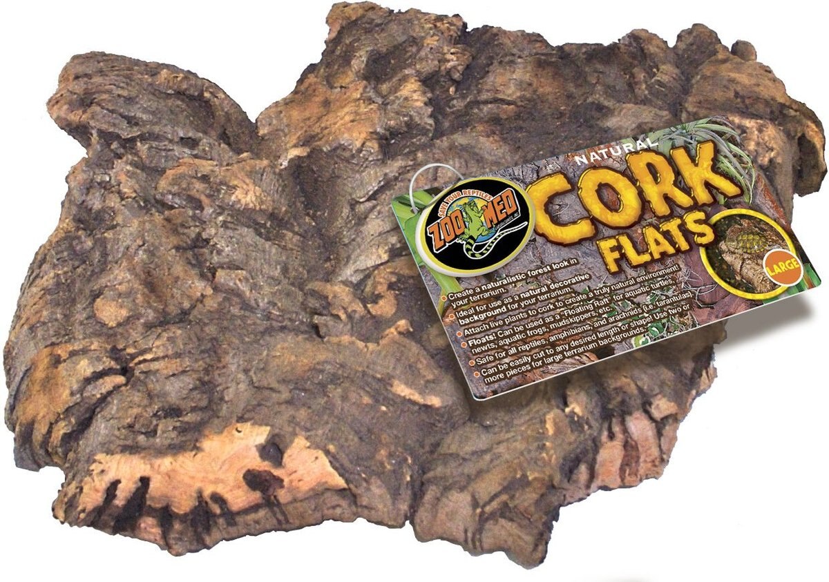 ZOO MED Natural Cork Bark Flat reptile Wood, Natural, Large - Chewy.com