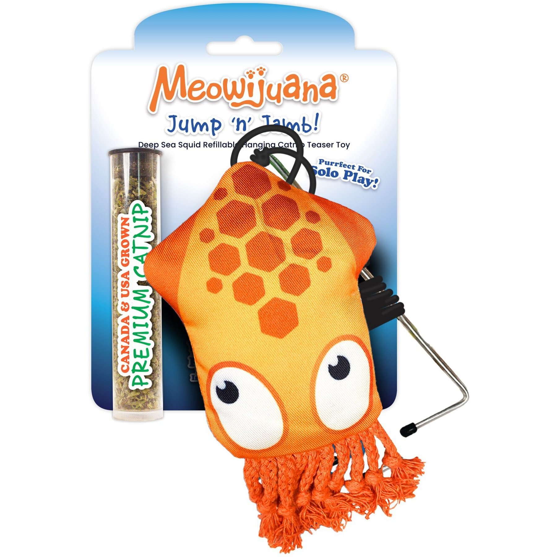 MEOWIJUANA Jump 'n' Jamb Deep Sea Squid Refillable Swinging Door Jamb ...