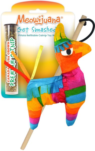 MEOWIJUANA Refillable Get Smashed Llama Pinata Wand Cat Toy - Chewy.com