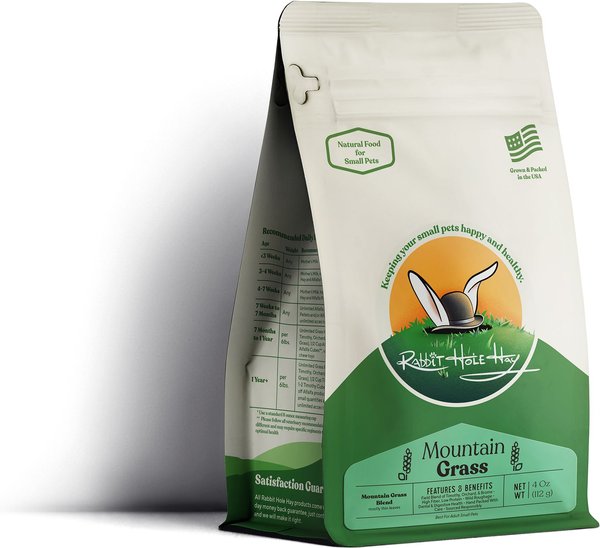 RABBIT HOLE HAY Ultra Premium Hand-Packed Mountain Grass for Small Pets ...