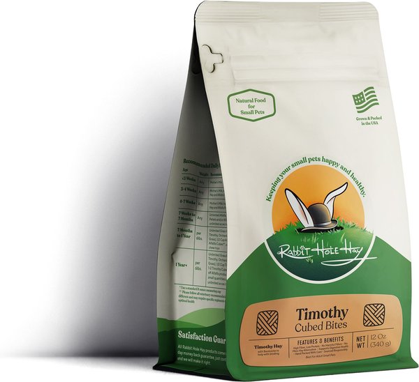 RABBIT HOLE HAY Ultra Premium All Natural Timothy Cubes for Small Pets ...
