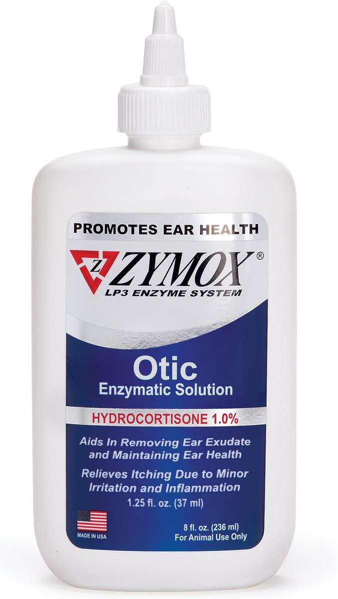 ZYMOX Otic Dog & Cat Ear Infection Treatment with Hydrocortisone, 8-oz ...