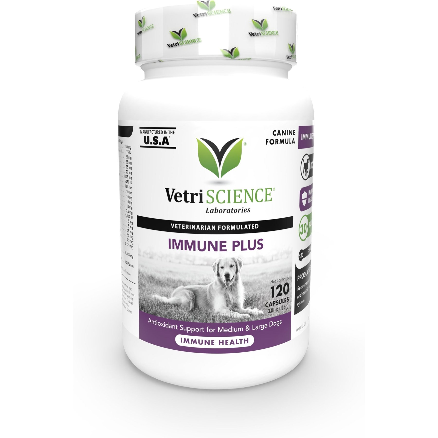 VETRISCIENCE Immune Plus Immunity Support for Dogs, 120 count - Chewy.com