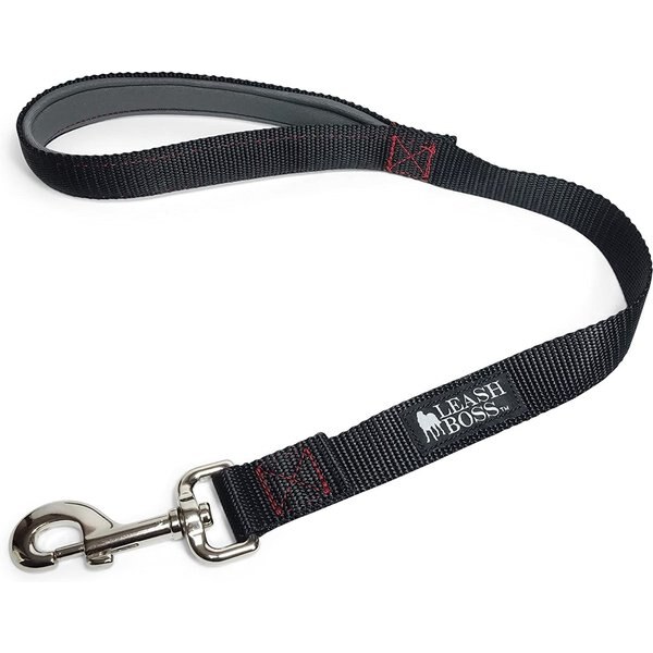 LEASHBOSS Padded Handle Short Dog Leash, Black, 24-in - Chewy.com