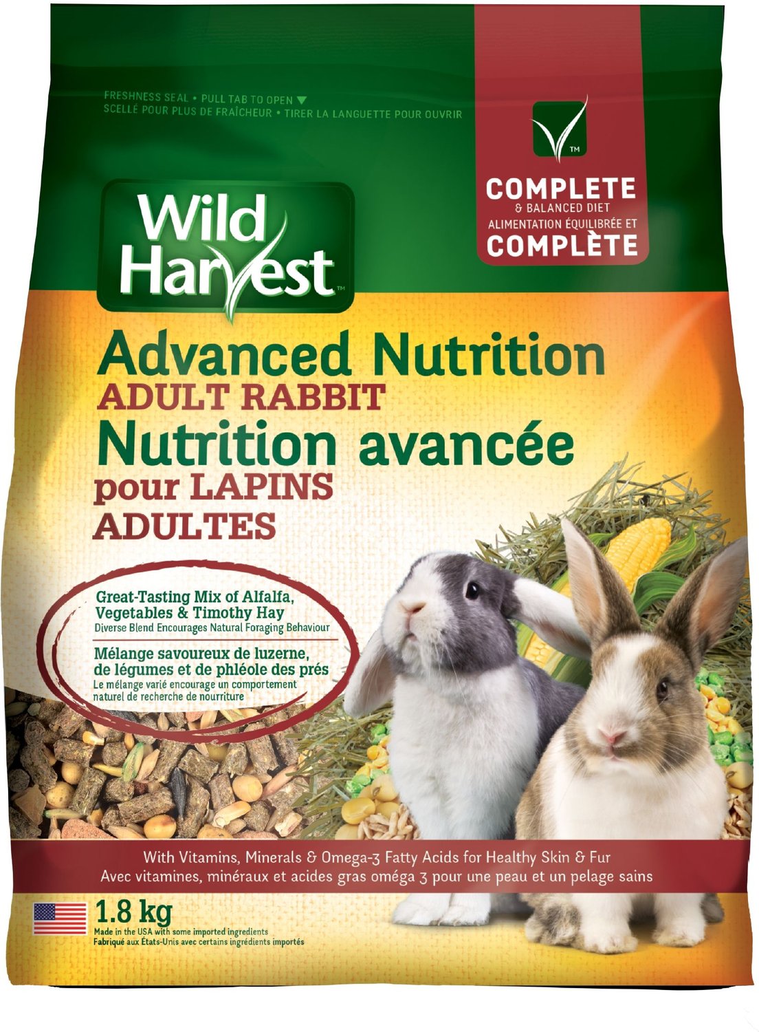 WILD HARVEST Advanced Nutrition Rabbit Food, 4-lb bag - Chewy.com