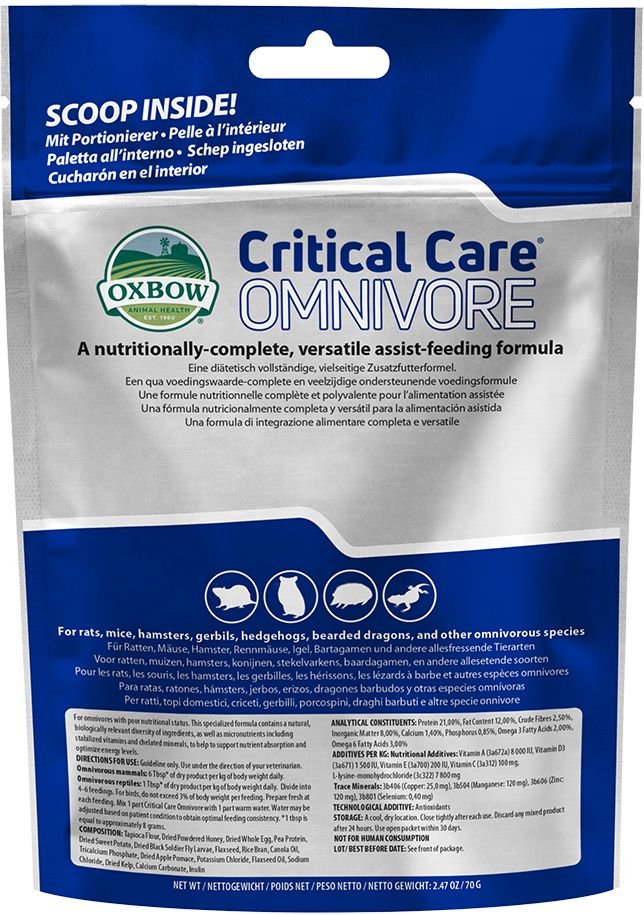 OXBOW Critical Care Omnivore Small-Pet Supplement, 70-gm bag - Chewy.com