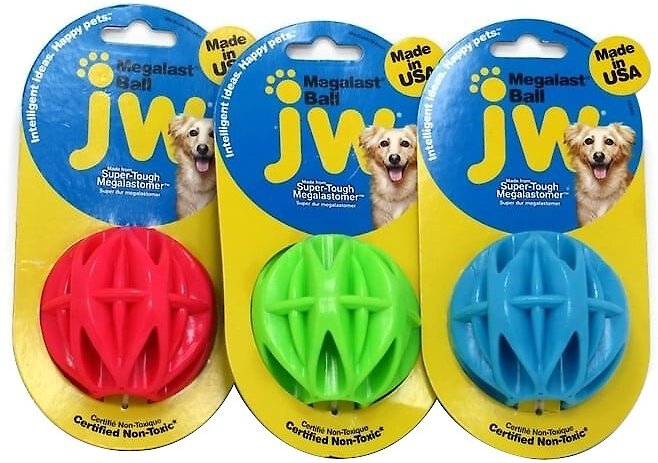 JW PET Megalast Ball Dog Toy, Color Varies, Medium - Chewy.com