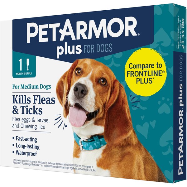 PETARMOR Plus Flea & Tick Spot Treatment for Dogs, 5-22 lbs, 1 count ...