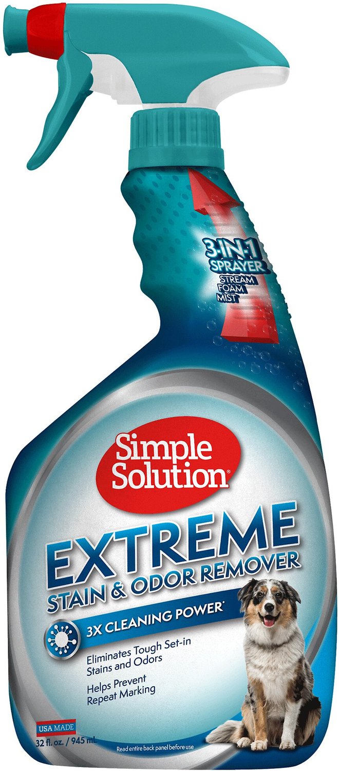 SIMPLE SOLUTION Extreme Stain & Odor Remover, 32-oz bottle - Chewy.com