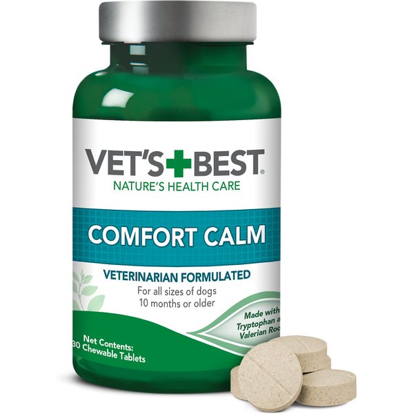 VET'S BEST Comfort Calm Chicken Flavored Soft Chews Calming Supplement ...