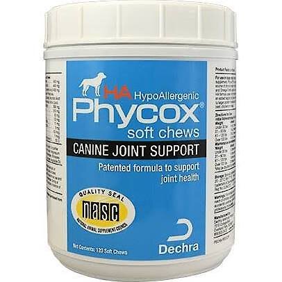 PHYCOX HypoAllergenic (HA) Soft Chews Joint Supplement for Dogs, 120 ...
