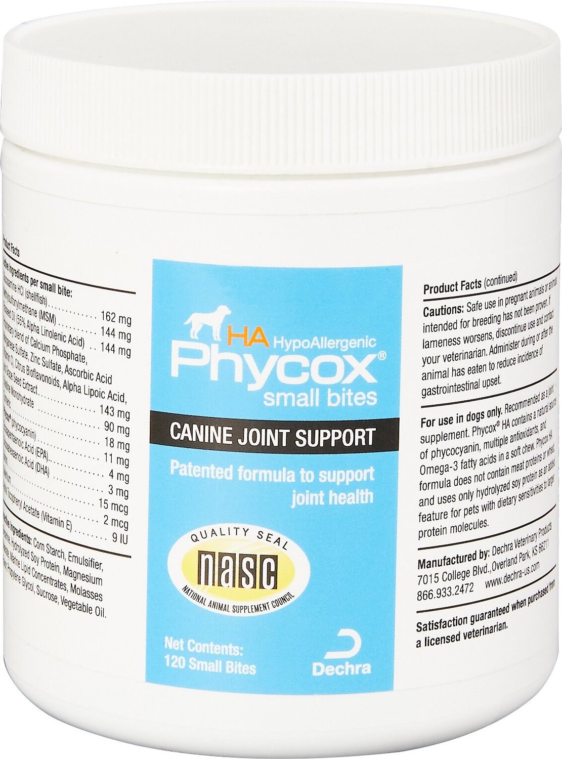 PHYCOX HypoAllergenic HA Small Bites Soft Chews Joint Supplement for ...