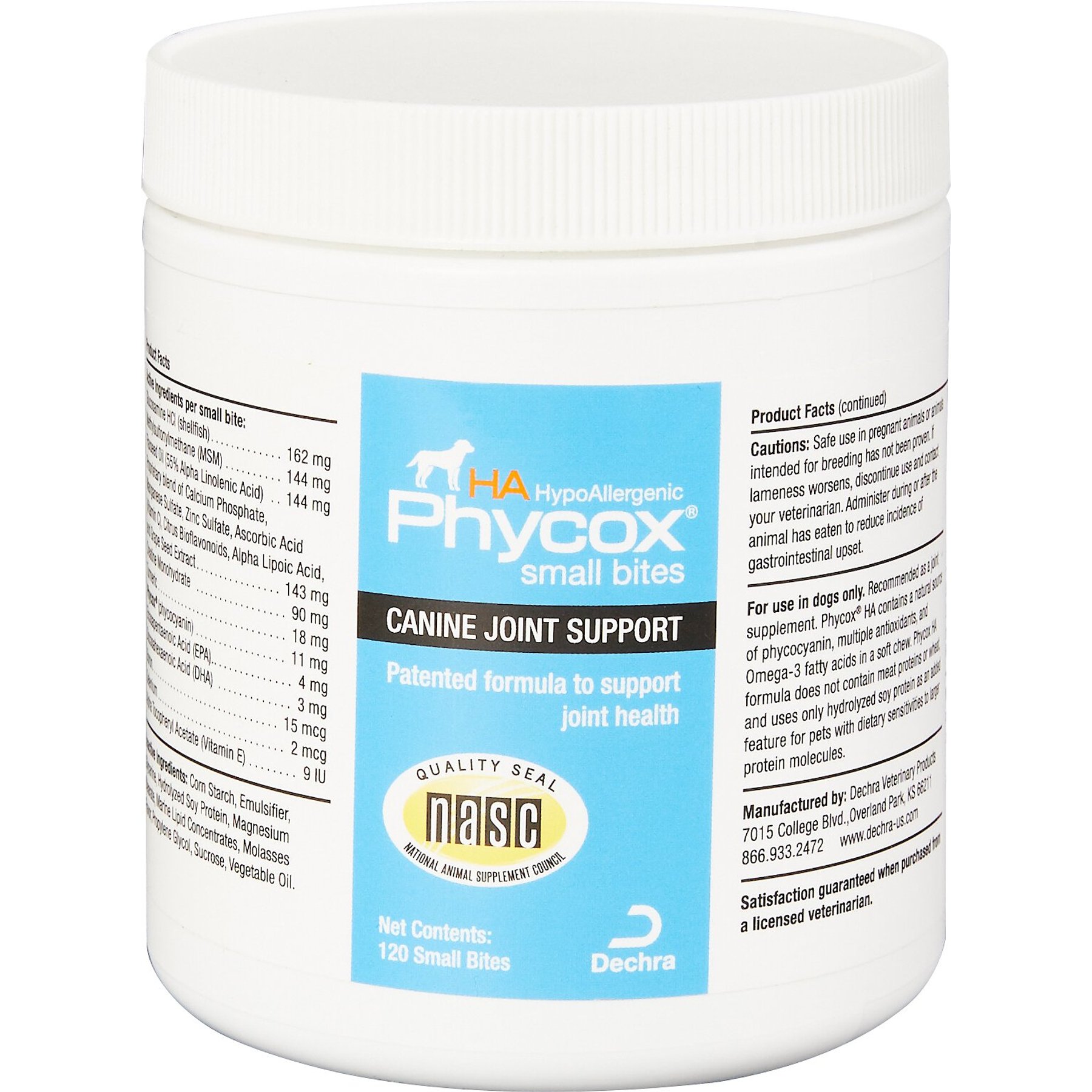 PHYCOX HypoAllergenic HA Small Bites Soft Chews Joint Supplement for ...