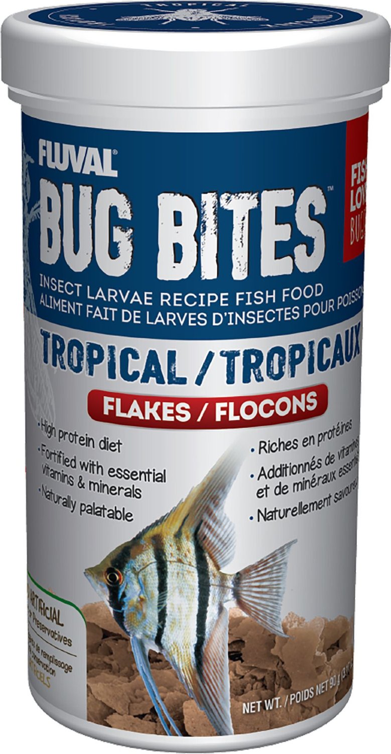 FLUVAL Bug Bites Tropical Freshwater Formula Flakes Fish Food, 3.17-oz ...