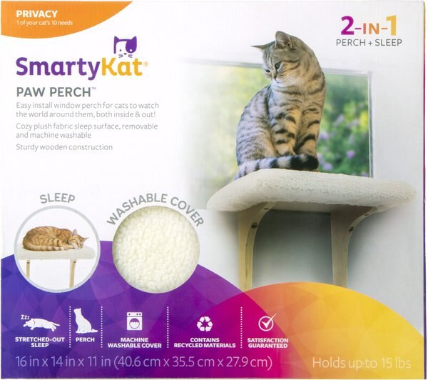 PETLINKS SmartyKat Paw Perch Padded Indoor Cat Window Perch - Chewy.com