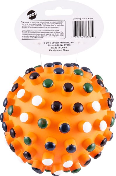ETHICAL PET Gumdrop Ball Squeaky Dog Chew Toy, Color Varies, 5-in ...