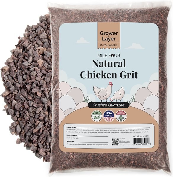 MILE FOUR Chicken Grit Digestive Poultry Supplement, 50-lb bag - Chewy.com