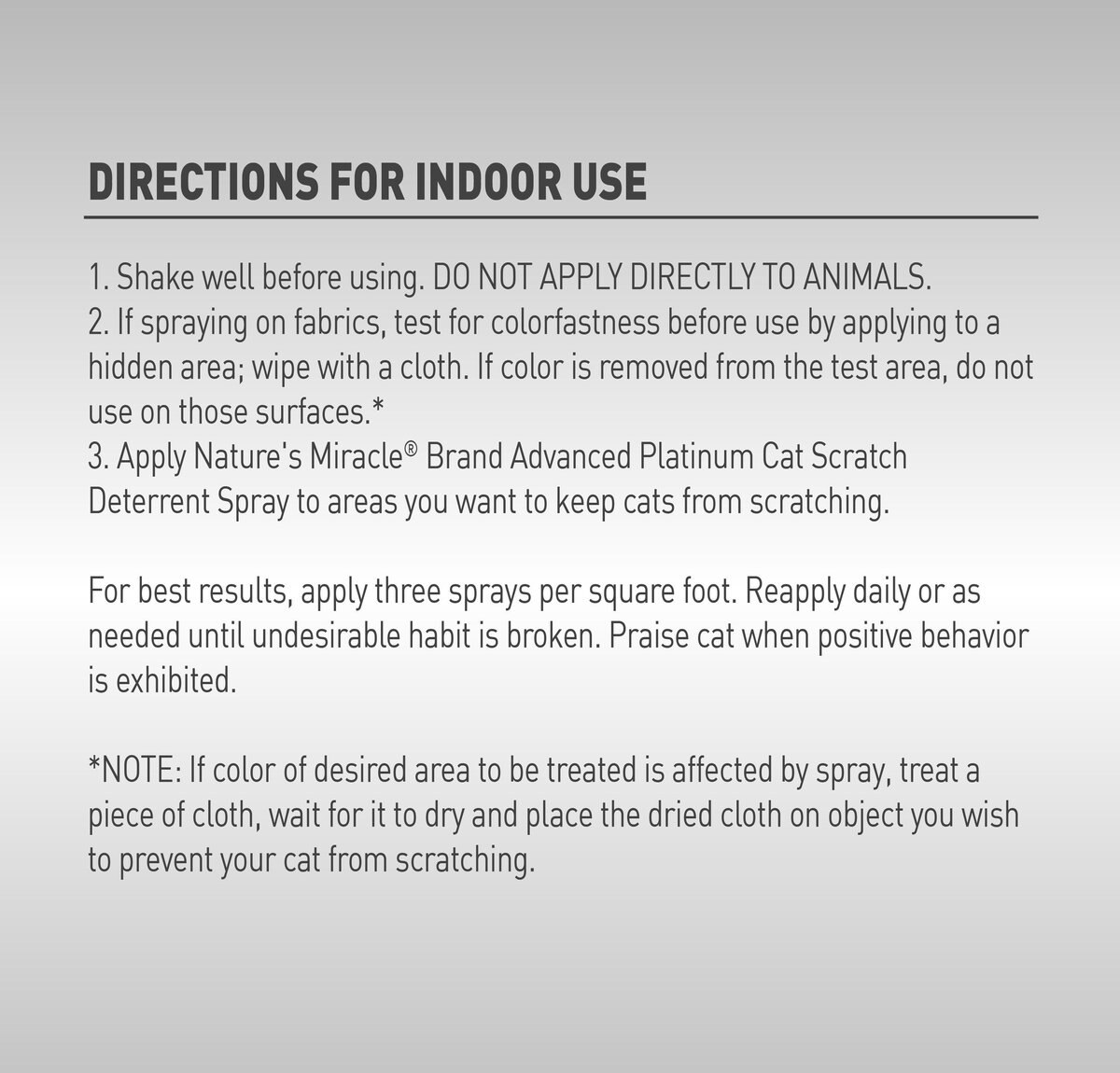 NATURE'S MIRACLE Advanced Platinum Cat Scratch Deterrent Spray, 8-fl oz ...