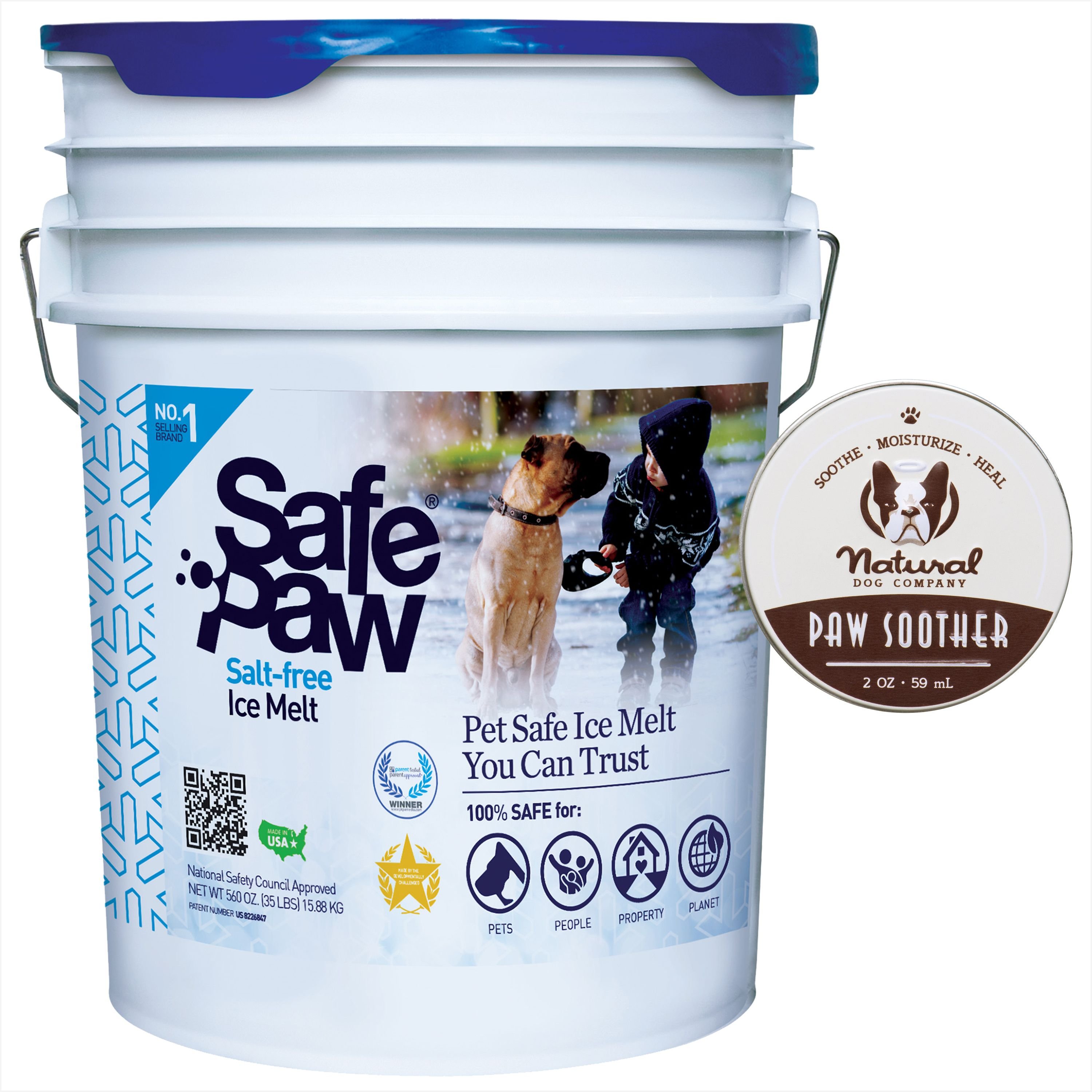 Safe Paw PetSafe Ice Melt for Dogs & Cats & Natural Dog Company Paw ...