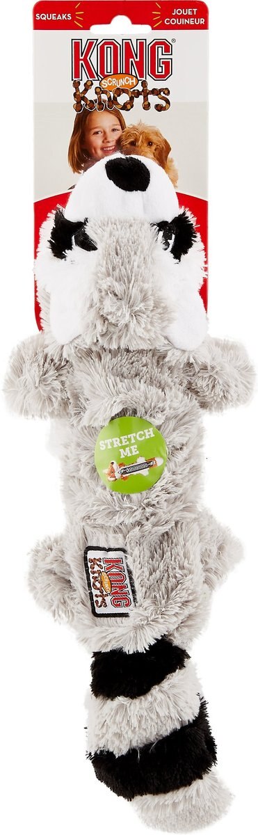 KONG Scrunch Knots Raccoon Dog Toy, Medium/Large - Chewy.com