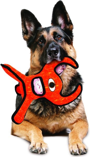 TUFFY'S Alien Lieutenant Splock Squeaky Plush Dog Toy, Red - Chewy.com