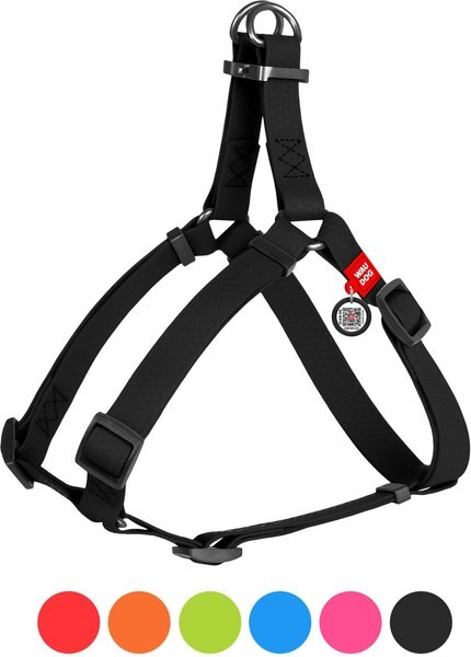 WAUDOG Waterproof Dog Harness with QR Tag, Black, Medium - Chewy.com