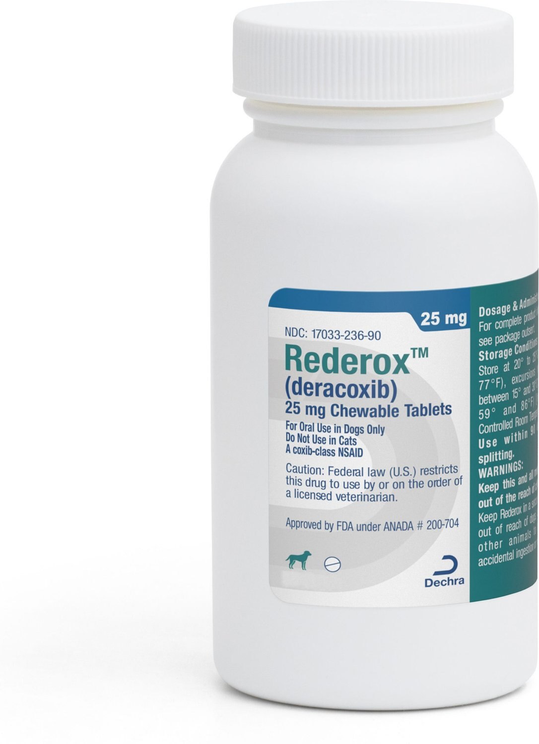 REDEROX (Deracoxib) Chewable Tablets for Dogs, 25 mg, 30 tablets ...