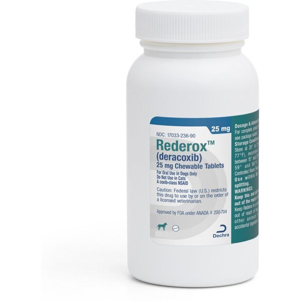 REDEROX (Deracoxib) Chewable Tablets for Dogs, 25 mg, 30 tablets ...