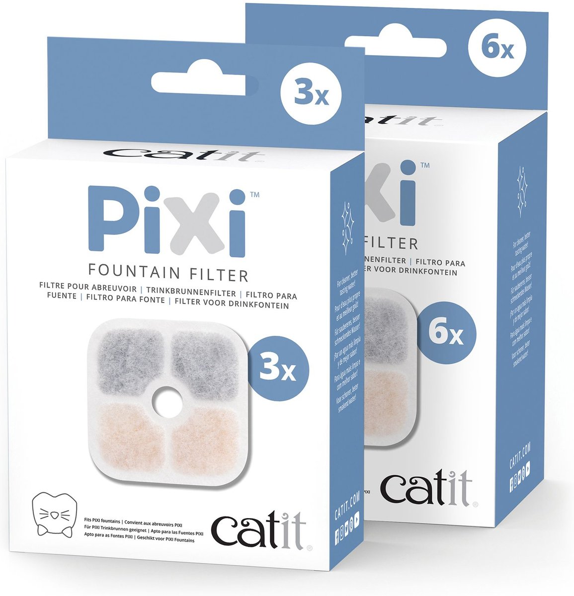 CATIT Pixi Cartridge Cat Fountain Filter, 6 count - Chewy.com