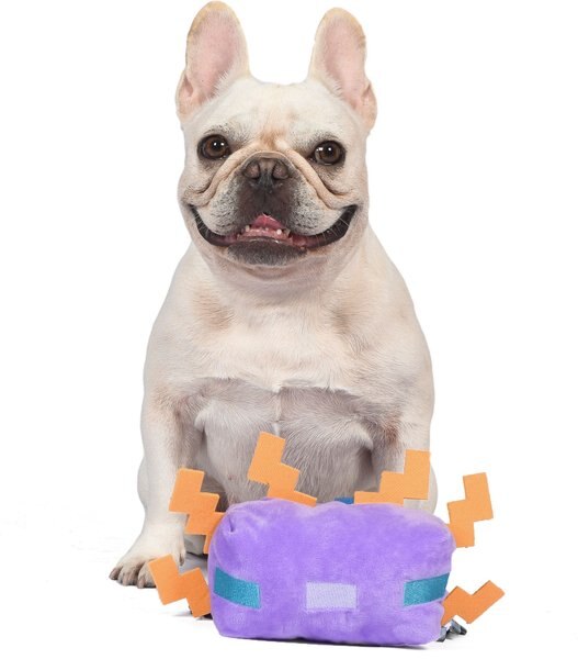 FETCH FOR PETS Minecraft Blue Axolotl Figure Plush Squeaky Dog Toy ...