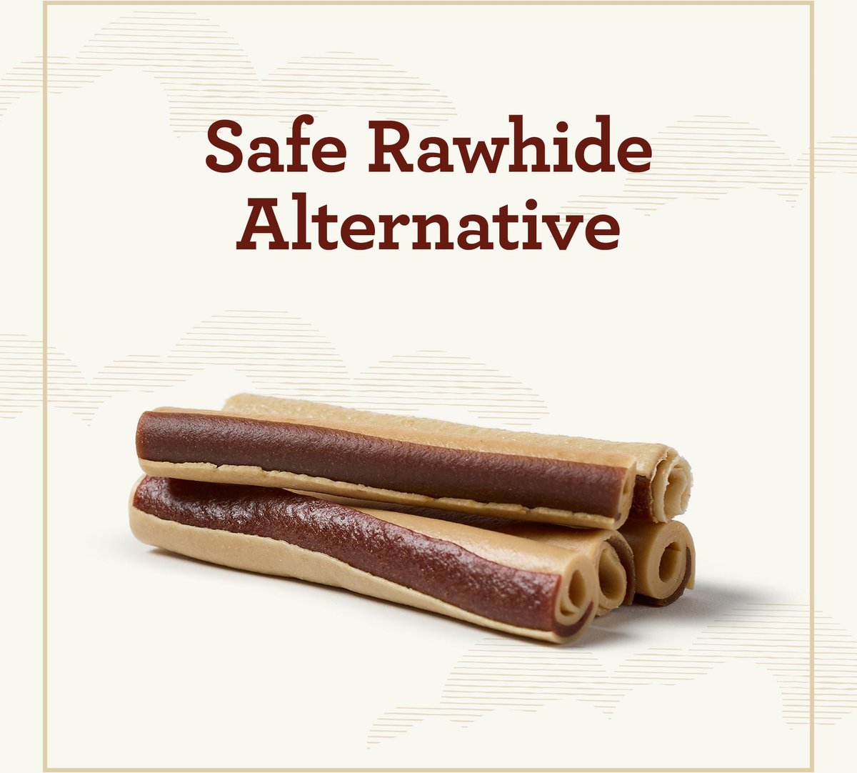 TRUE ACRE FOODS Rawhide-Free Rolled Sticks Peanut Butter Flavor Dog ...