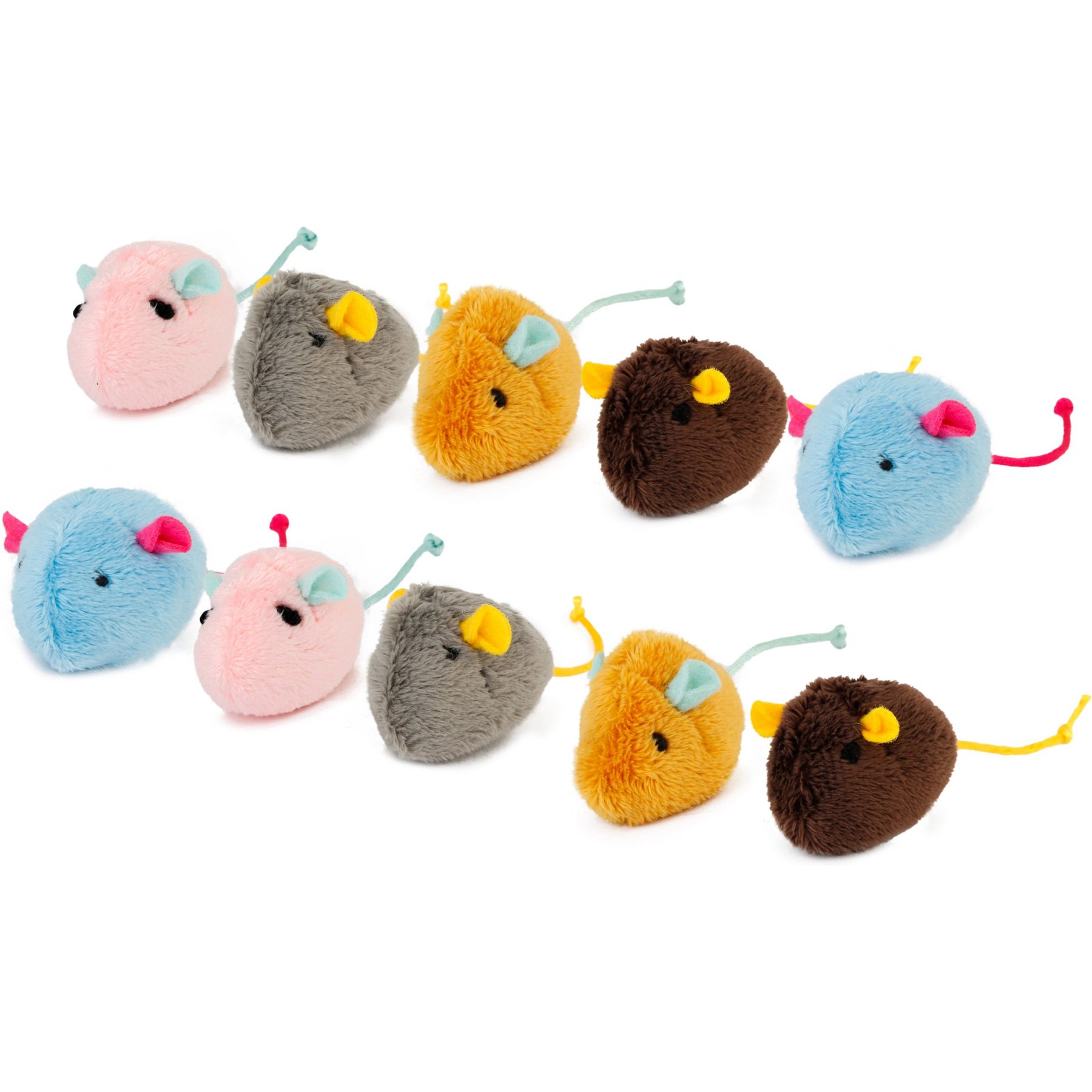 HARTZ Cattraction Crinkle Mice Cat Toy, Multi Color, 10 count - Chewy.com
