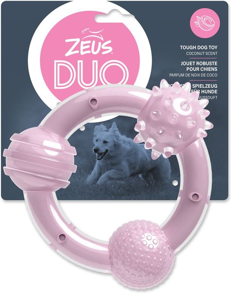 ZEUS Duo Tri-Ring Dog Toy, 6-in, Lilac - Chewy.com