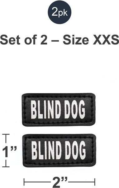 INDUSTRIAL PUPPY "Blind Dog" Velcro Patches for Dog Harness, Black ...