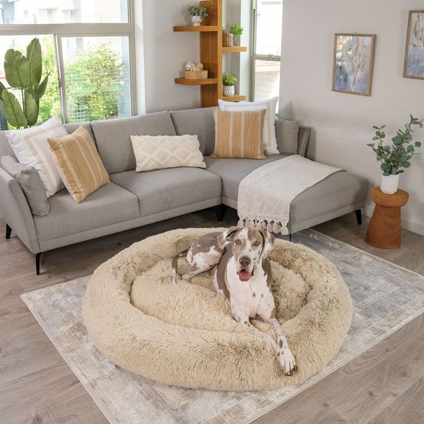 BEST FRIENDS BY SHERI The Original Calming Shag Fur Donut Cuddler Cat ...